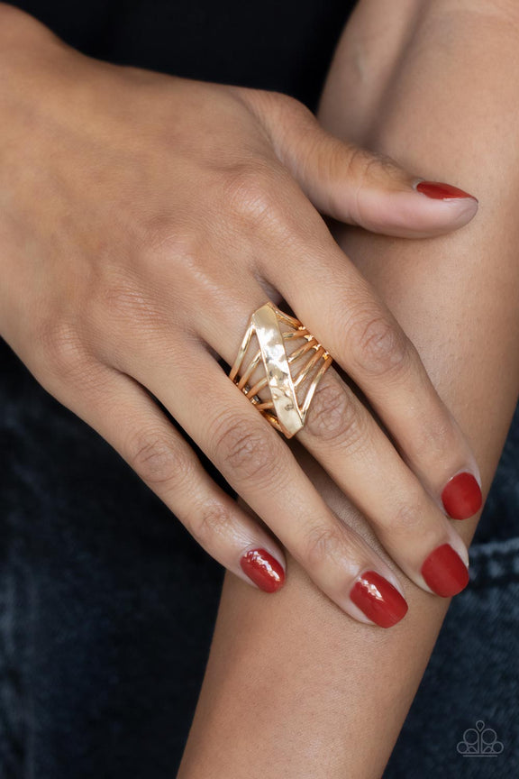 Encrypted Edge - Gold ring – Savvy $5 Bling Boutique