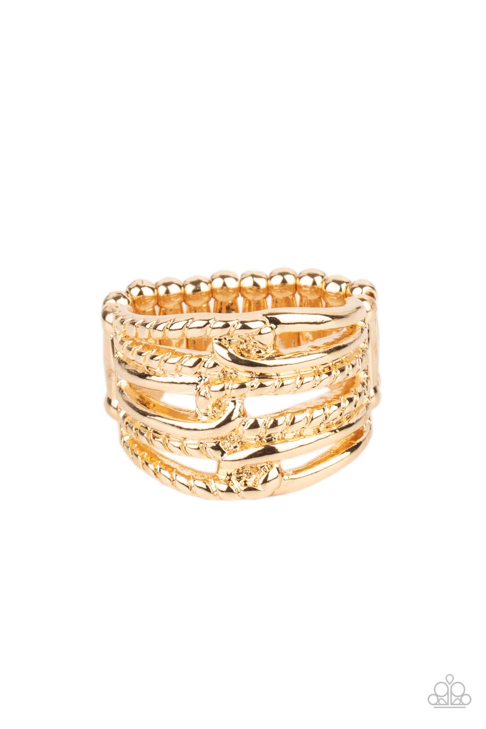 Crossing Signals - Gold ring – Savvy $5 Bling Boutique